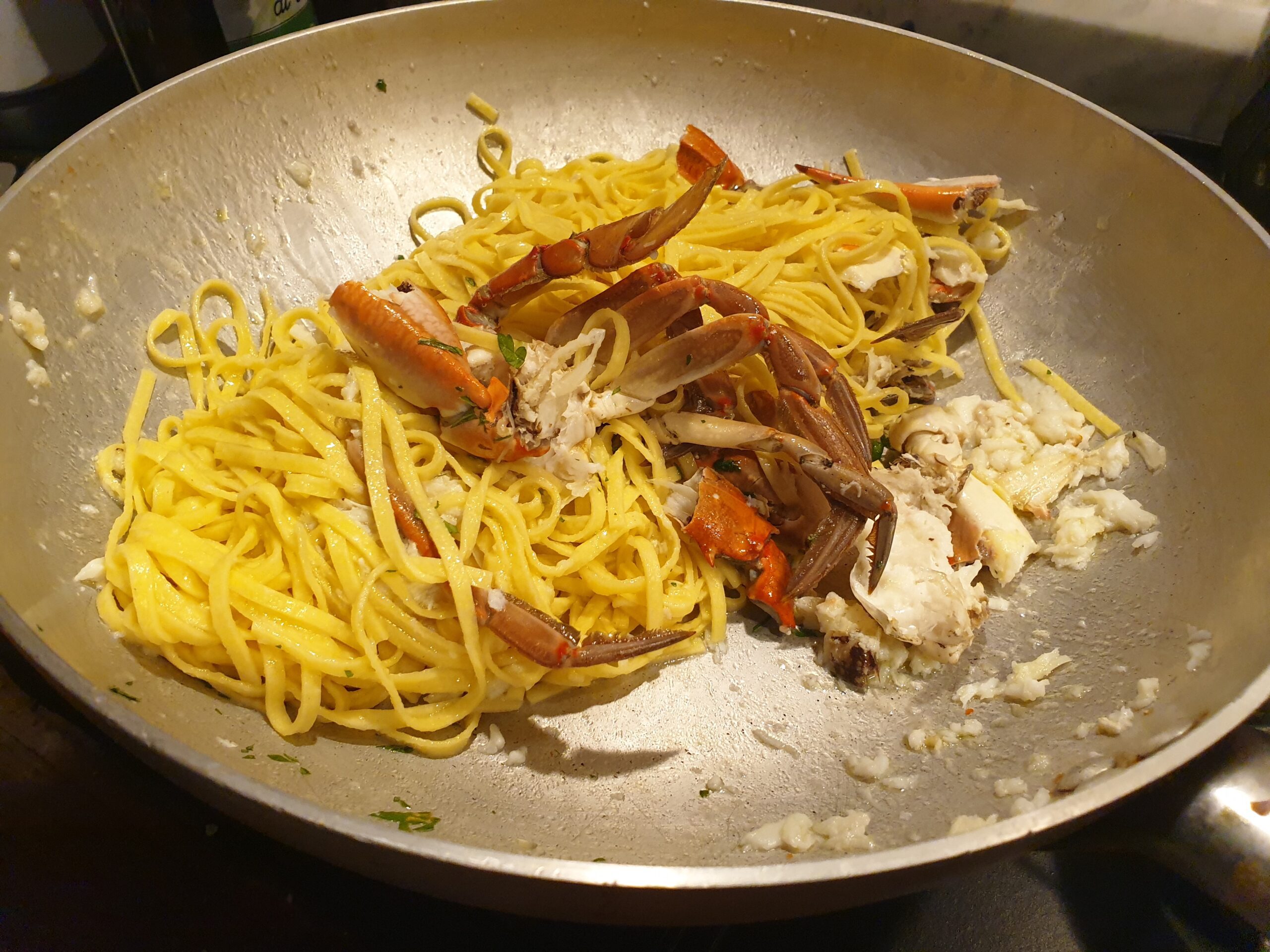 Tagliolini con Granchio Blu e Aglione - La Valdichiana